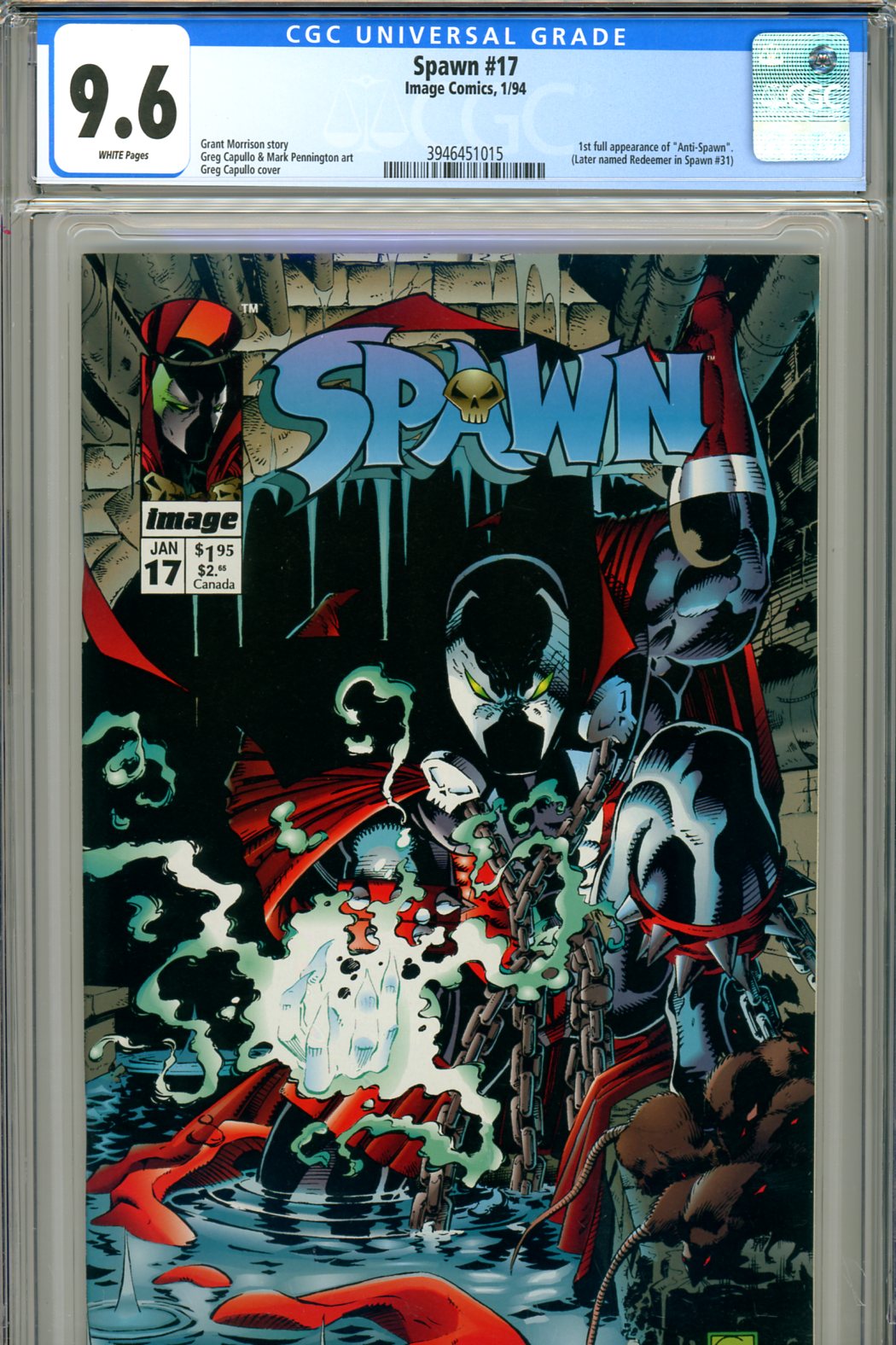 Cedar Chest Comics - Spawn #17 CGC graded 9.6 - first FULL appearance ...