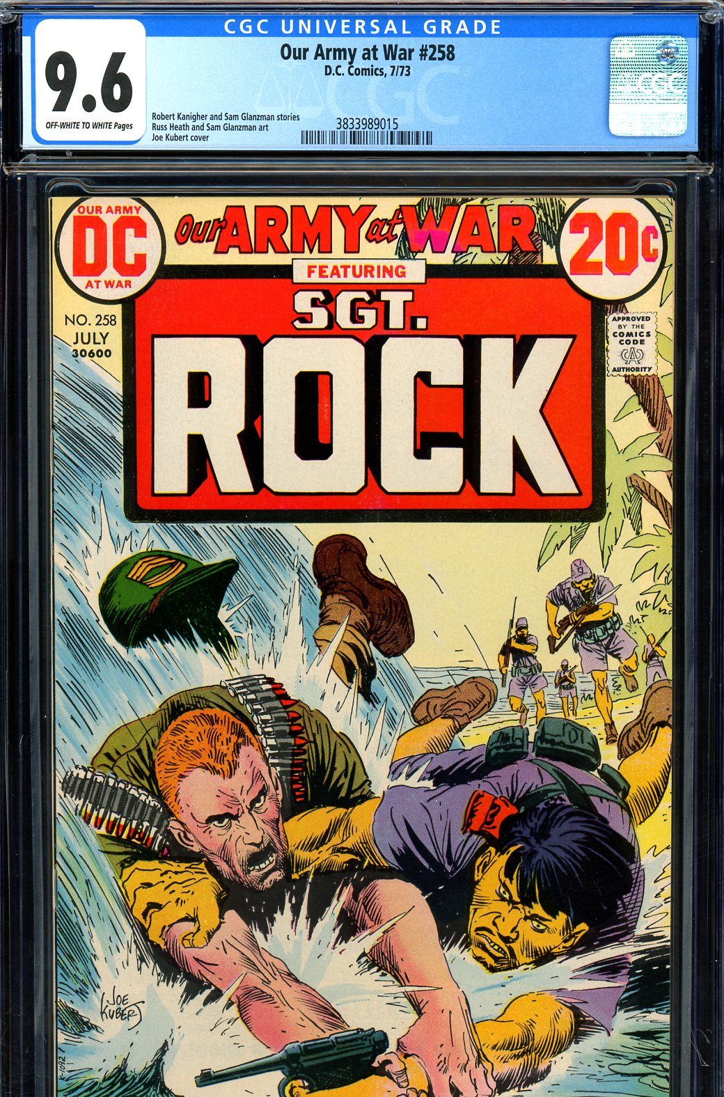free shipping & returns Sgt Rock CGC 9.6 White Pages!